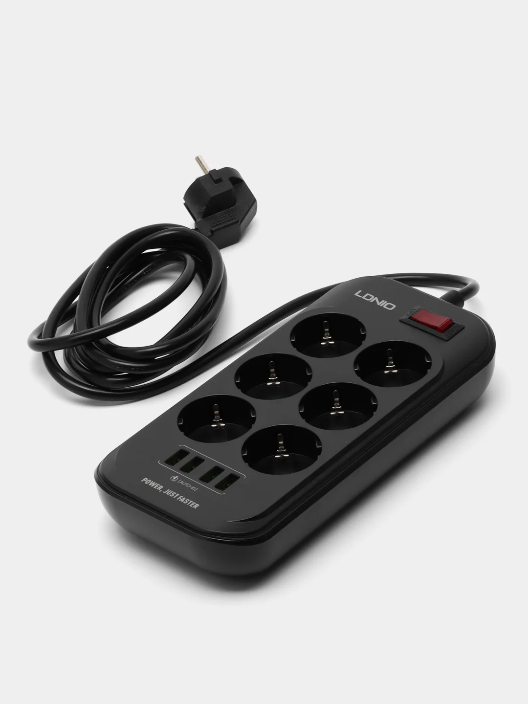 Сетевой фильтр Ldnio SE6403, 6 розеток, 4 USB, подарок на 8 марта ...