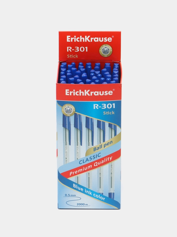 Ручки шариковые синие, Erich Krause R-301, 0,5 мм купить по цене 999 ...
