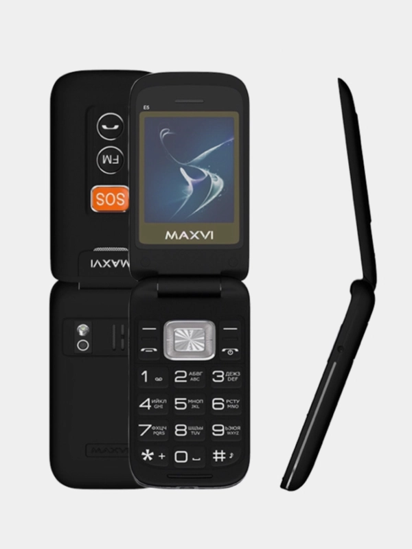 Кнопочный телефон-раскладушка Maxvi E5, с камерой, аккумулятор 1500 мАч купить по цене 3890 ₽ в ...