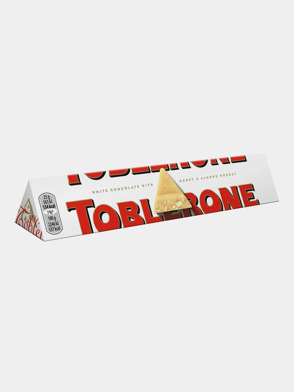 Шоколад белый "Toblerone" с медово-миндальной нугой (10%), 100 г купить ...