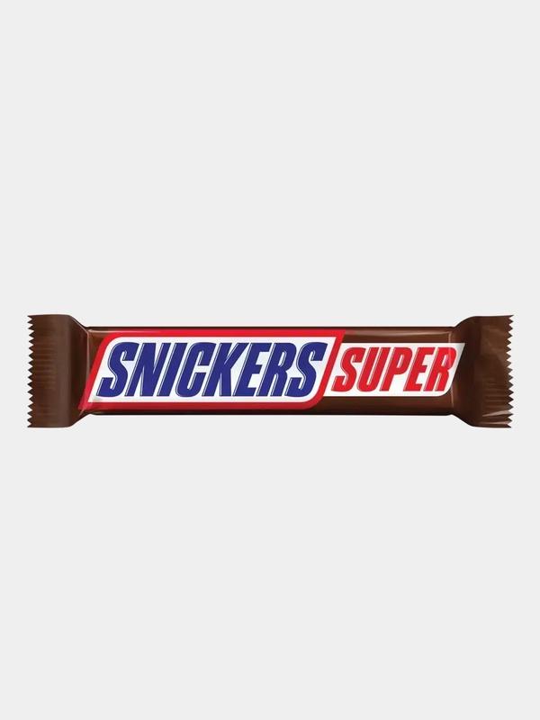 Шоколадный батончик Snickers Super, нуга, карамель, арахис, шоколад ...