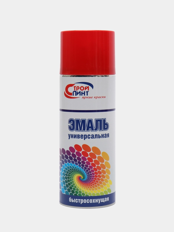Аэрозольная эмаль (краска) алкидная быстросохнущая, алая, СтройПинт ...