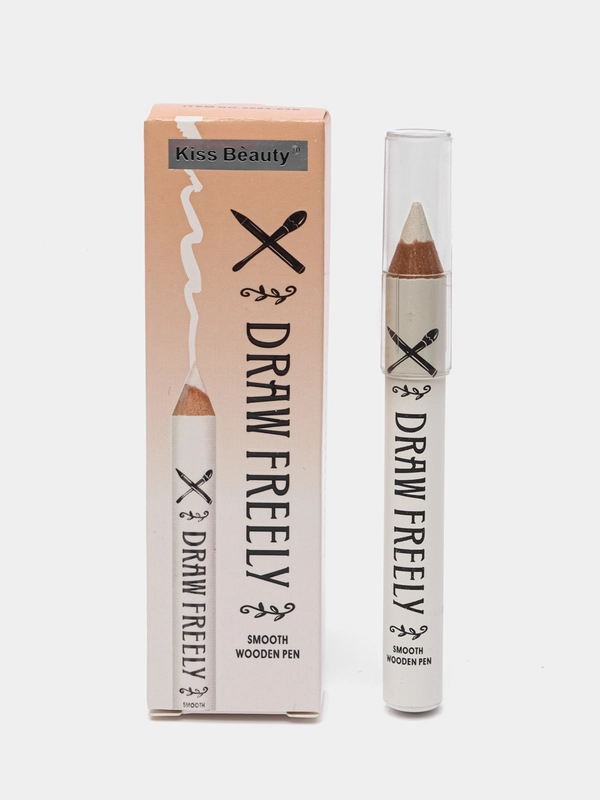 Карандаш - хайлайтер для глаз, Kiss Beauty, белый купить по цене 79 ₽ в ...